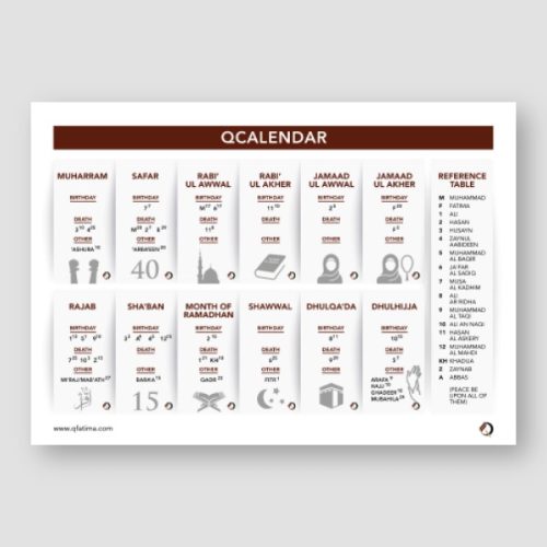 QCalendar at a glance poster – QFatima